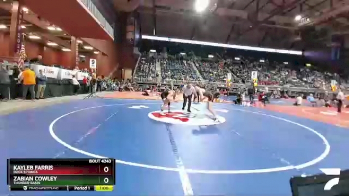 4A-138 lbs Cons. Round 2 - Zabian Cowley, Thunder Basin vs Kayleb ...