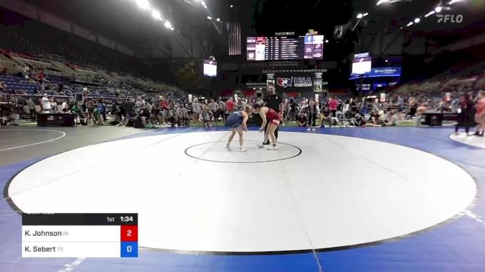 122 lbs Cons 8 #1 - Kyla Johnson, Indiana vs Kailin Sebert, Texas