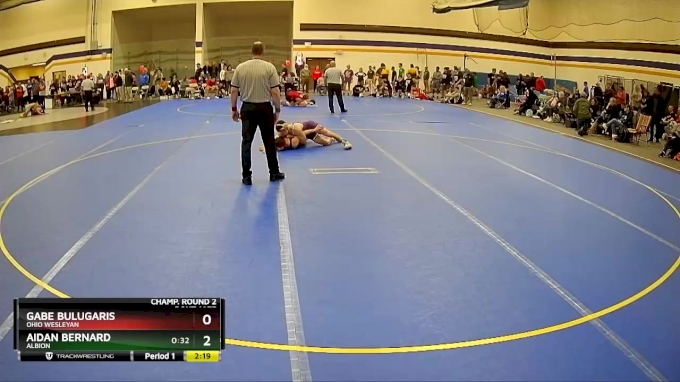 141 lbs Champ. Round 2 - Gabe Bulugaris, Ohio Wesleyan vs Aidan Bernard ...