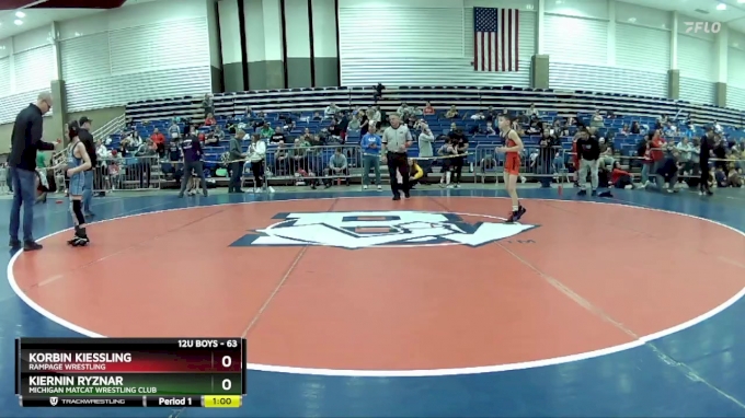 63 lbs Champ. Round 2 - Korbin Kiessling, Rampage Wrestling vs Kiernin ...
