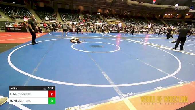 43 lbs 3rd Place - Lawson Murdock, MTC vs Breckon Milburn, Powerhouse ...