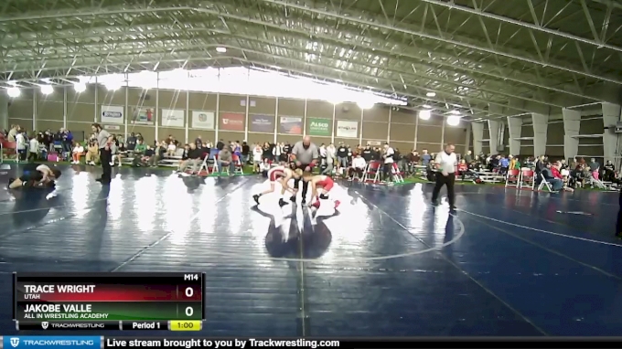 92 lbs Champ. Round 2 - Trace Wright, Utah vs JaKobe Valle, All In ...