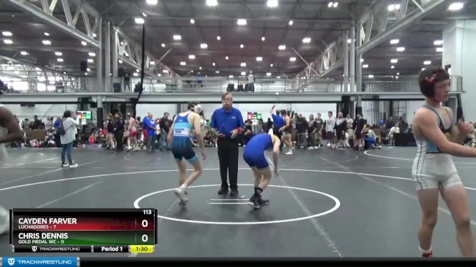 113 lbs Round 9 (10 Team) - Cayden Farver, Luchadores vs Chris Dennis ...