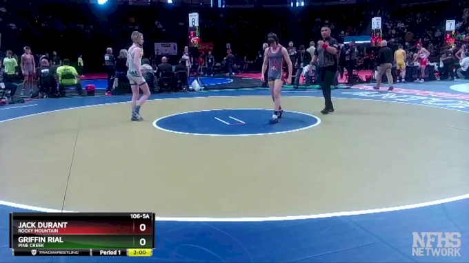 106-5A Champ. Round 1 - Griffin Rial, Pine Creek vs Jack Durant, Rocky ...