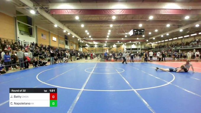 160 lbs Round Of 32 - Justin Batty, Camden Hills vs Cavin Napoletano ...