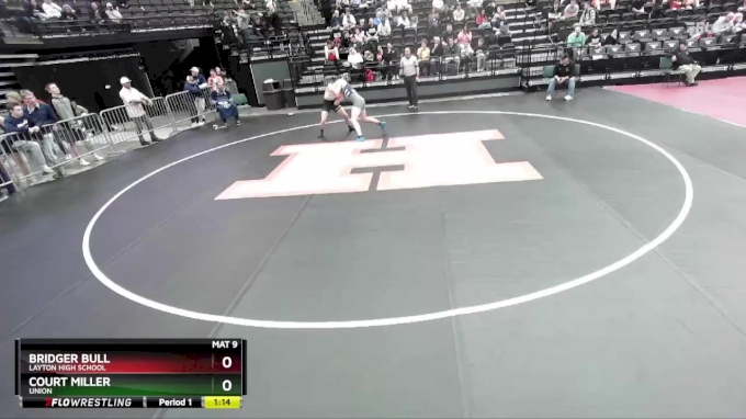 160 lbs Champ. Round 1 - Bridger Bull, Layton High School vs Court ...