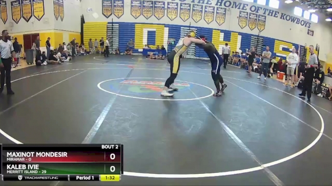 220 lbs Quarterfinals (8 Team) - Kaleb Ivie, Merritt Island vs Maxinot ...