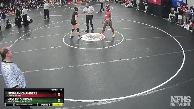 Girls 115 lbs Cons. Semi - Morgan Chambers, Chester Girls vs Hayley ...