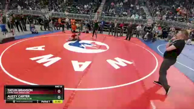 92 lbs Quarterfinal - Tatum Branson, Camel Kids Wrestling vs Auzzy ...