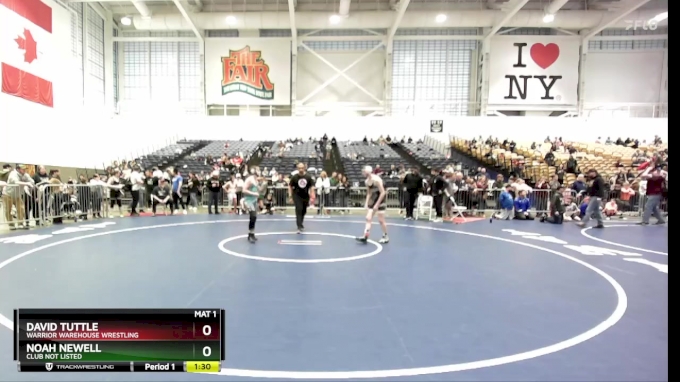 110 lbs Champ. Round 2 - David Tuttle, Warrior Warehouse Wrestling vs ...