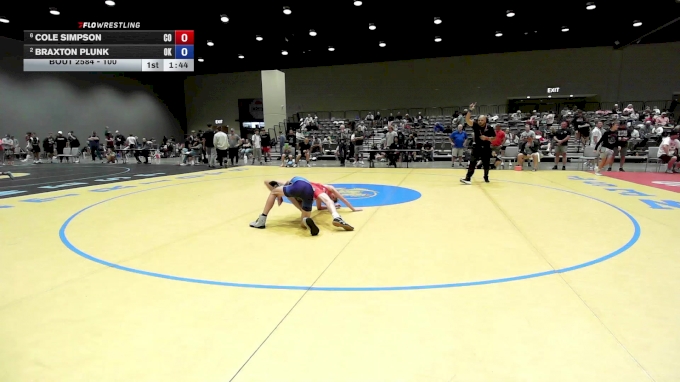 100 lbs Semis - Cole Simpson, CO vs Braxton Plunk, OK