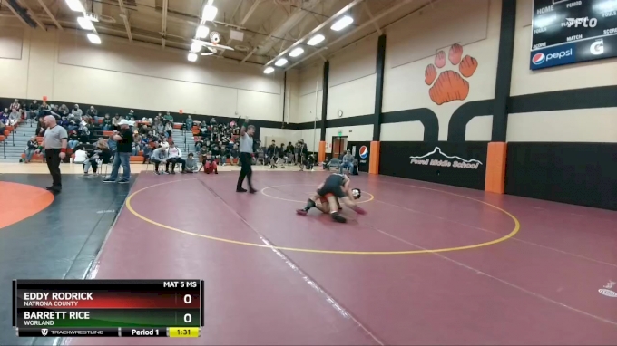 175 lbs Quarterfinal - Barrett Rice, Worland vs Eddy Rodrick, Natrona ...
