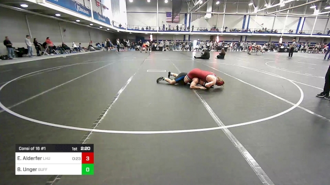 157 lbs Consi Of 16 #1 - Eric Alderfer, Lock Haven vs Brady Unger, Buffalo