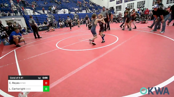 55 lbs Consi Of 8 #1 - Cooper Reyes, Newcastle Youth Wrestling vs ...