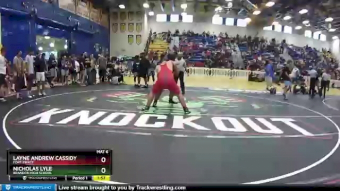 220 lbs Champ. Round 1 - Layne Andrew Cassidy, Fort Pierce vs Nicholas ...