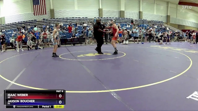 102 lbs Quarterfinal - Isaac Weber, WI vs Jaxson Boucher, MI