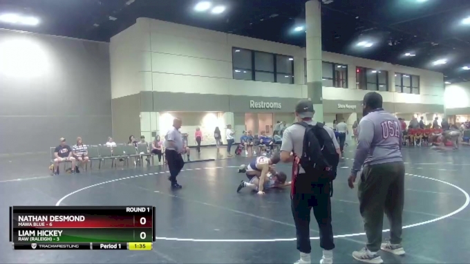 120 lbs Round 1 (6 Team) - Nathan Desmond, MAWA Blue vs Liam Hickey ...