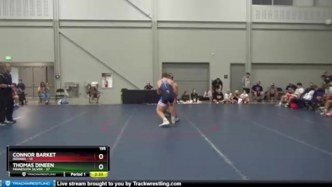 195 lbs Round 3 (8 Team) - Connor Barket, Indiana vs Thomas Dineen ...