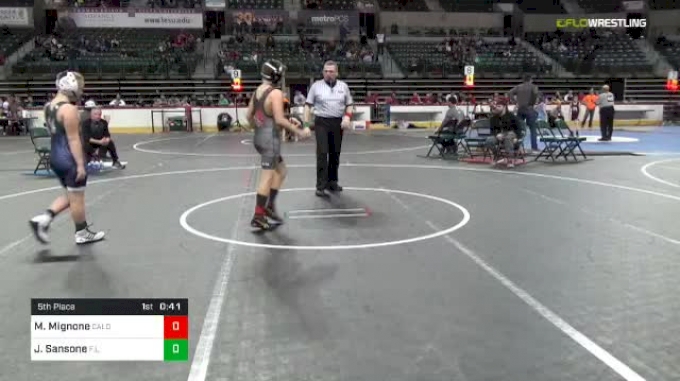 110 lbs 5th Place - Michael Mignone, Caldwell vs Jason Sansone, F.l.o.w.