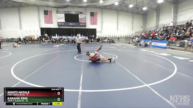 131 lbs Round 2 (3 Team) - Karahn King, John H Glenn HS vs Amato Natale ...