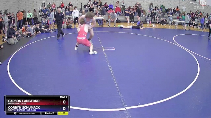 190 lbs Round 3 - Carson Langford, Dallas Mat Club vs Corbyn Schumack ...