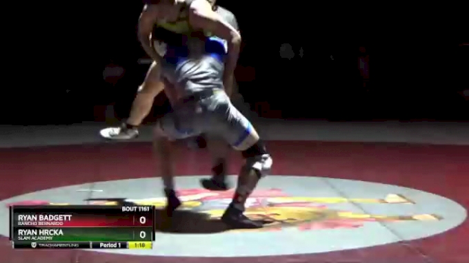 160 lbs 1st Place Match - Ryan Badgett, Rancho Bernardo vs Ryan Hrcka ...