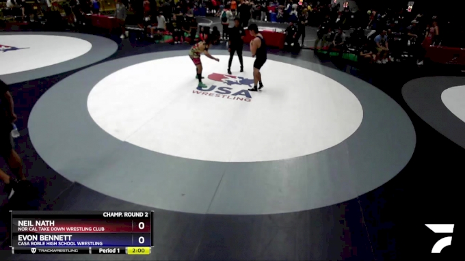 175 lbs Champ. Round 2 - Neil Nath, Nor Cal Take Down Wrestling Club vs ...