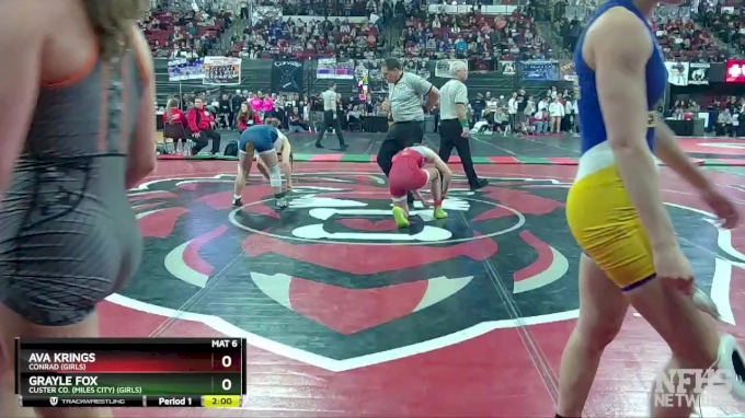 G - 120 lbs Champ. Round 2 - Ava Krings, Conrad (Girls) vs Grayle Fox ...
