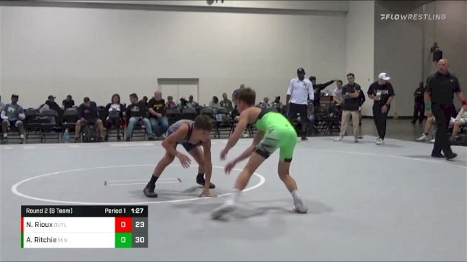 100 lbs Round 2 (6 Team) - Nathan Rioux, Indiana Outlaws vs Axel ...