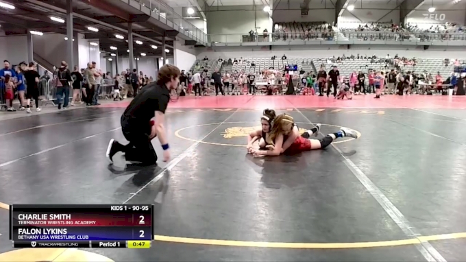 90-95 lbs Round 1 - Falon Lykins, Bethany USA Wrestling Club vs Charlie ...