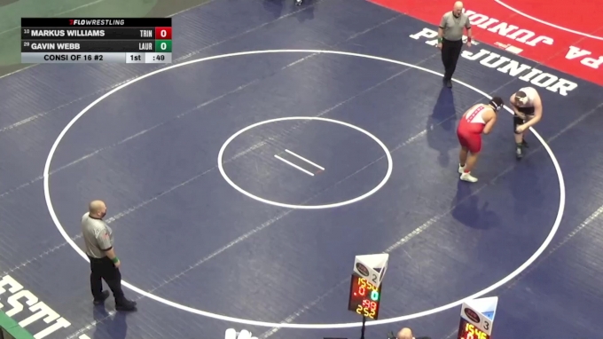 252 lbs Consi Of 16 #2 - Markus Williams, Trinity vs Gavin Webb, Laurel