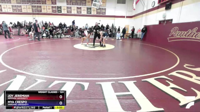 124 lbs Cons. Round 3 - Mya Crespo, Vangard University vs Joy Jeremiah ...