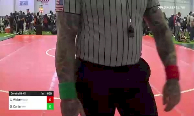 130 lbs Consi Of 8 #2 - Chase Weber, Nwwc vs Devan Carter, Mat Demon WC