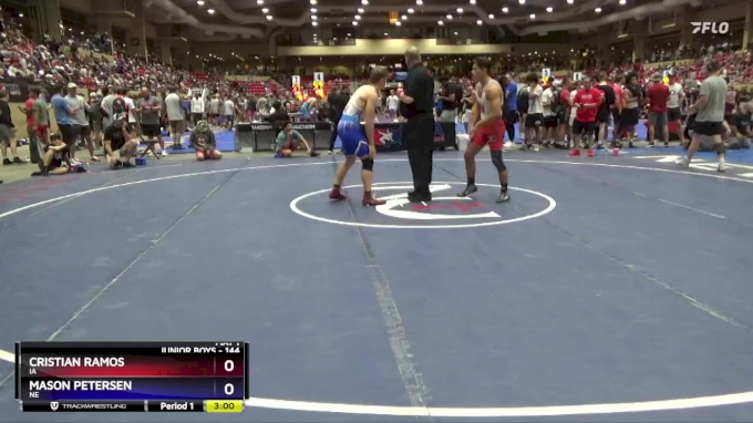 144 lbs Champ. Round 2 - Cristian Ramos, IA vs Mason Petersen, NE