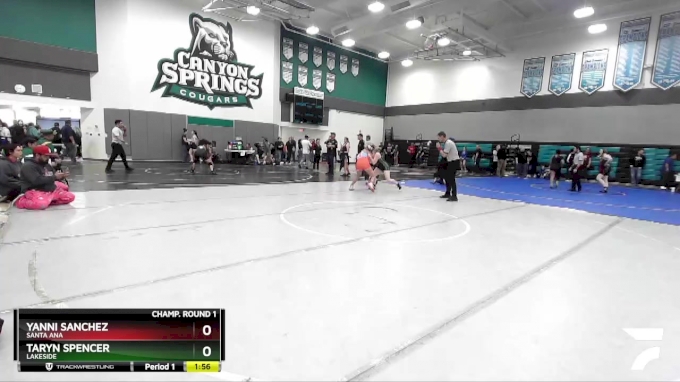 137 lbs Champ. Round 1 - Yanni Sanchez, Santa Ana vs Taryn Spencer ...