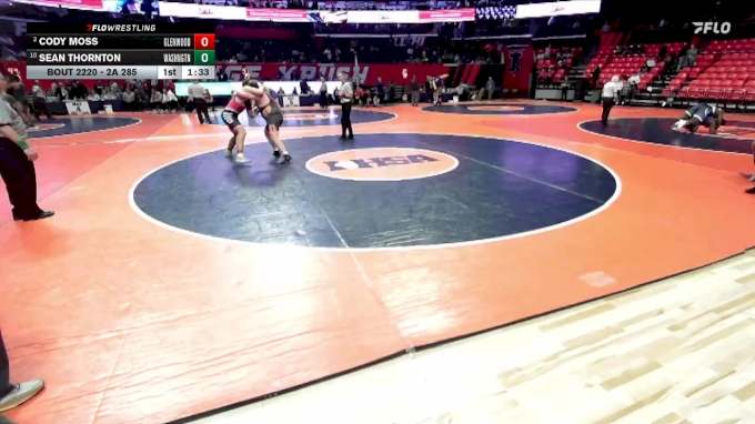 2A 285 lbs Quarterfinal - Sean Thornton, Washington vs Cody Moss ...