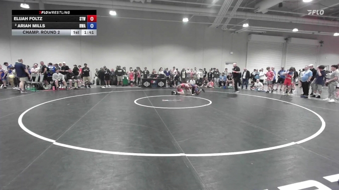 48 lbs Champ. Round 2 - Elijah Foltz, Steller Trained Wrestling vs ...
