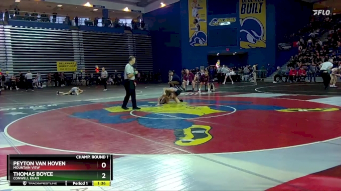 106 lbs Champ. Round 1 - Peyton Van Hoven, Mountain View vs Thomas ...