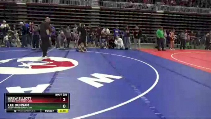 53 lbs Semifinal - Krew Elliott, Windy City Wrestlers vs Lee Dunnam ...