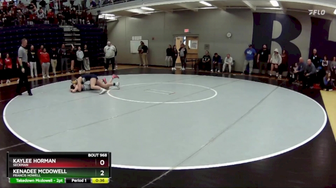 115 lbs. Cons. Round 6 - Kaylee Horman, Seckman vs Kenadee Mcdowell, Francis Howell