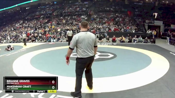 W-100 lbs 1st Place Match - Brianne Graves, (W)-Oak Hills vs Makennah ...