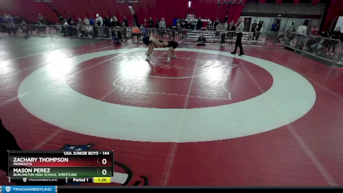 144 lbs 1st Place Match - Zachary Thompson, Minnesota vs Mason Perez ...