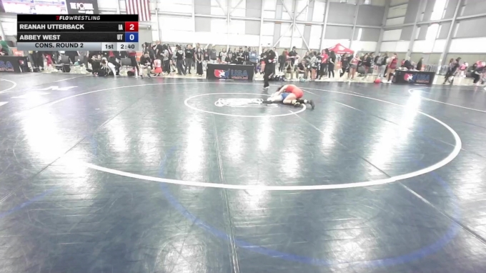 U20 Women - 53 lbs Cons. Round 2 - Reanah Utterback, IA vs Abbey West, UT