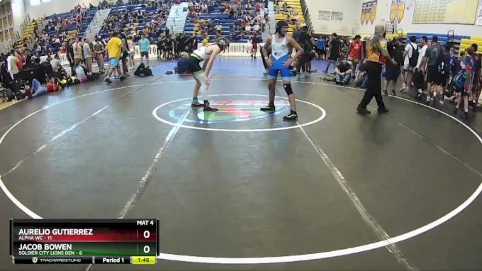 132 lbs Quarters & Wb (16 Team) - Aurelio Gutierrez, Alpha WC vs Jacob ...