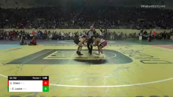 5A-152 lbs Quarterfinal - Cameron Leake, Bishop Kelley vs Cameron Steed ...