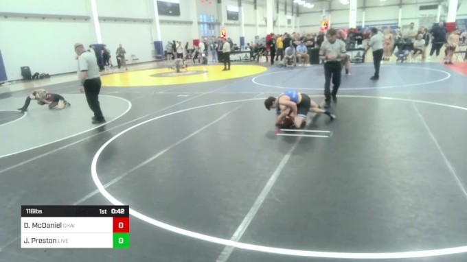116 lbs 2nd Place - Daniel McDaniel, Chain Gang vs Jayden Preston, Live ...
