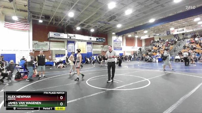 126 lbs 7th Place Match - James Van Wagenen, Palisades Charter vs Alex ...