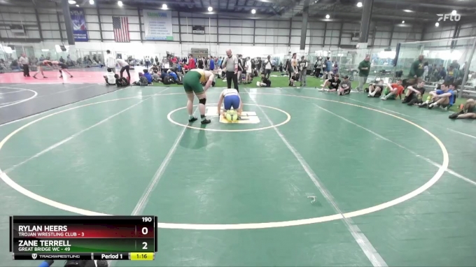 190 lbs Round 3 (4 Team) - Zane Terrell, GREAT BRIDGE WC vs Rylan Heers ...