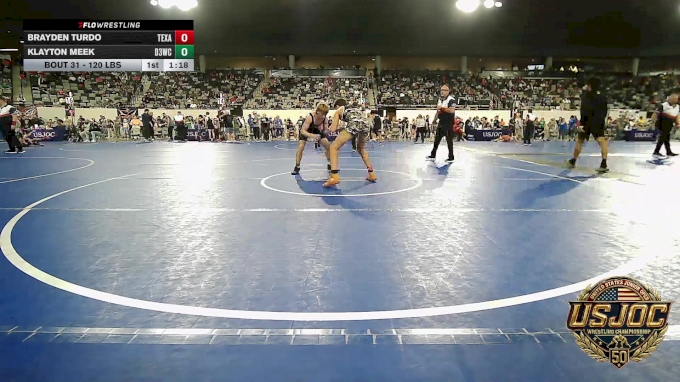120 lbs Round Of 16 - Brayden Turdo, Texas Elite Wrestling vs Klayton ...