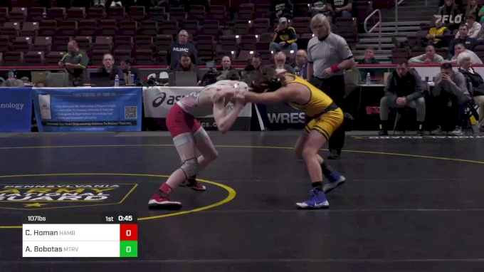 107 lbs Consi Of 16 #2 - Chase Homan, Hamburg vs Aristotelis Bobotas ...